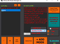 Minecraft Mods Manager By aboodedc download | SourceForge.net